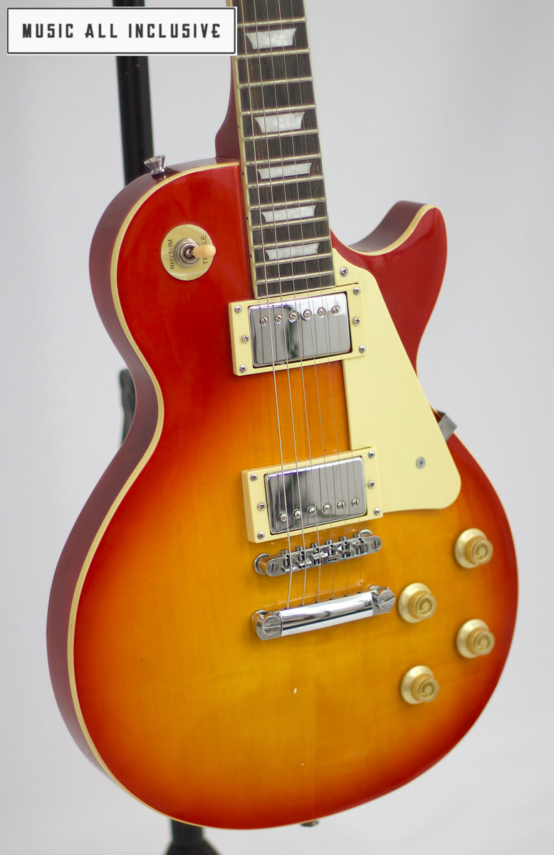 Chibson Les Paul Copy Cherryburst Maple Top – Music All Inclusive